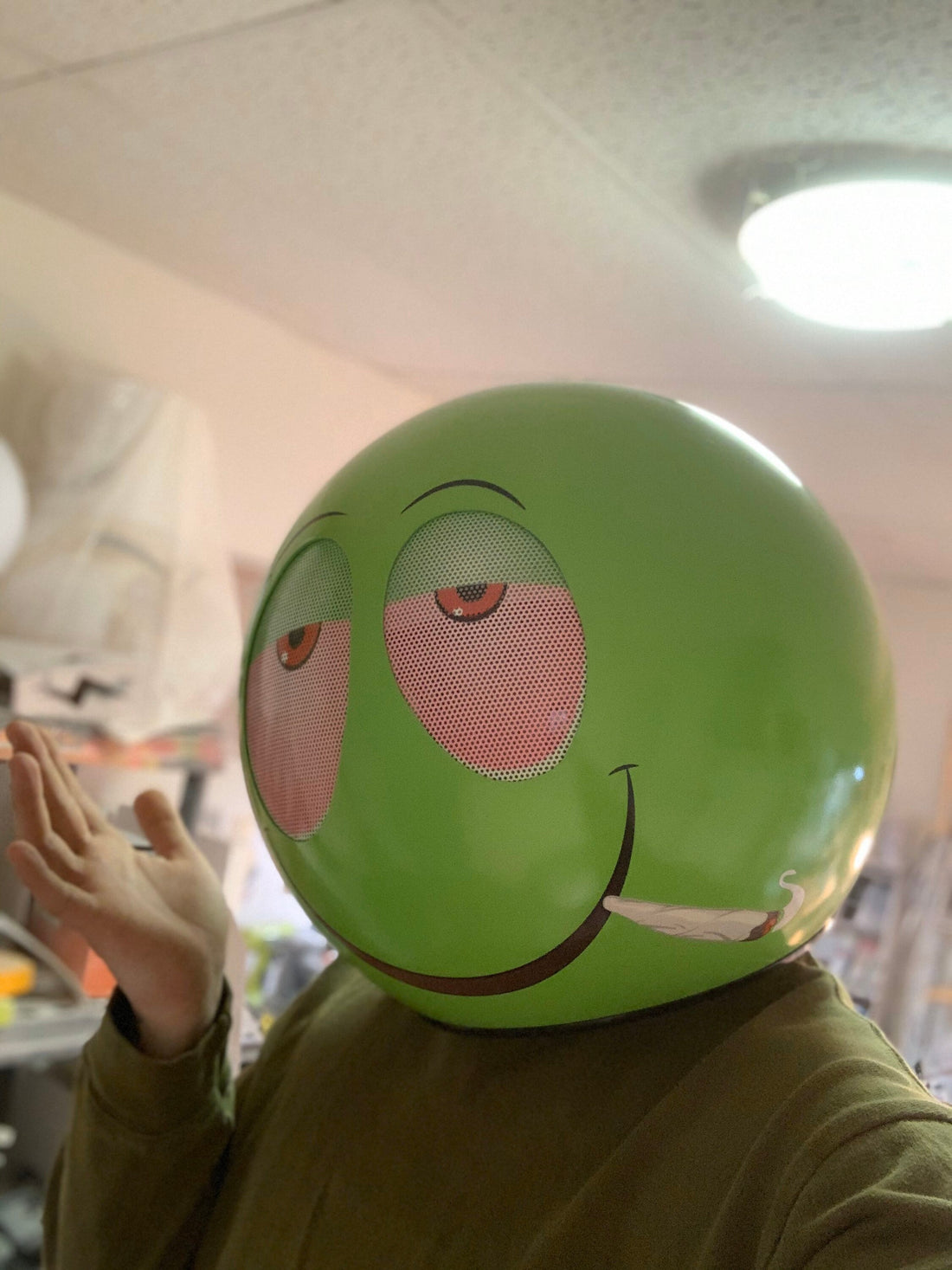 420 weed man helmet – Ravehelmetsinc